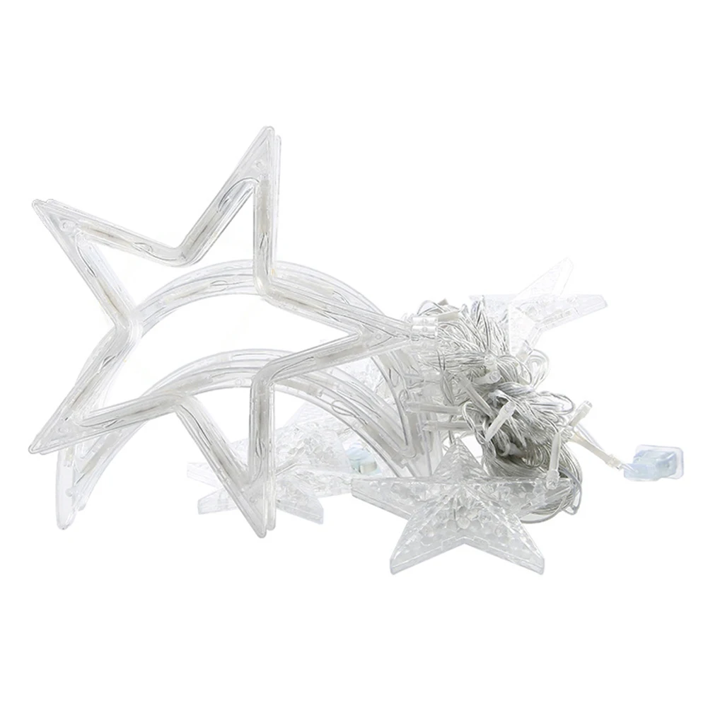 126 LED Star 3m Battery Powered Twinkle Star Moon Fairy Lights