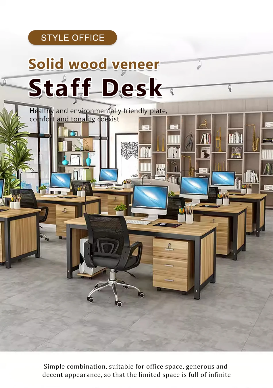 Shop Our Modern Cheap Desk Workstation with File Cabinet