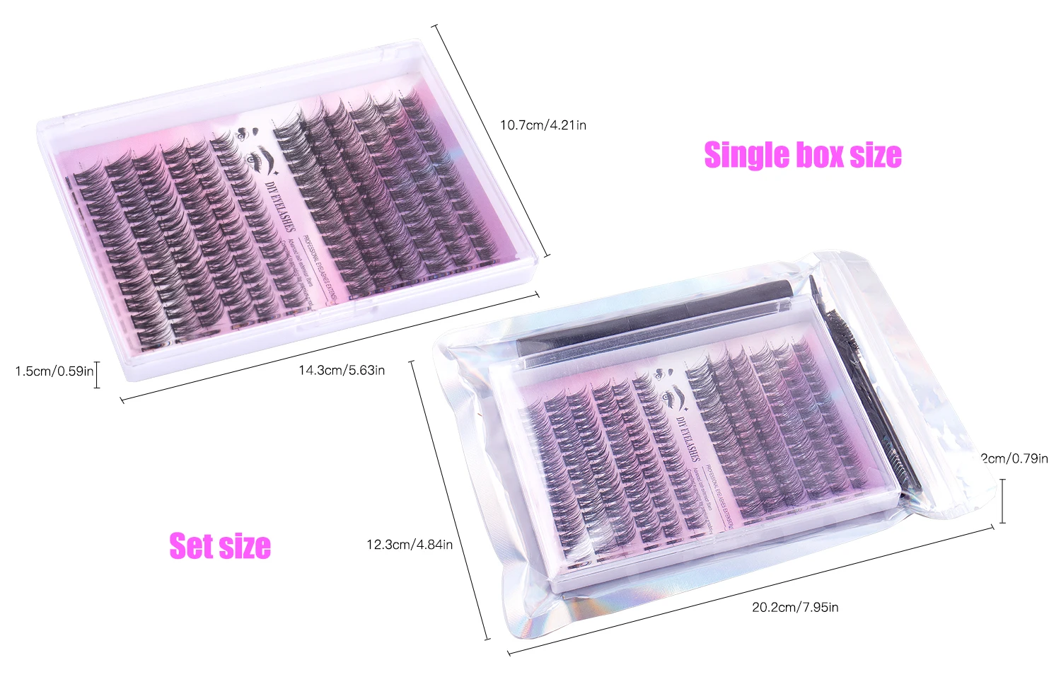Grafting Cluster Segment Long DIY Lash Kit - Natural Eyelashes