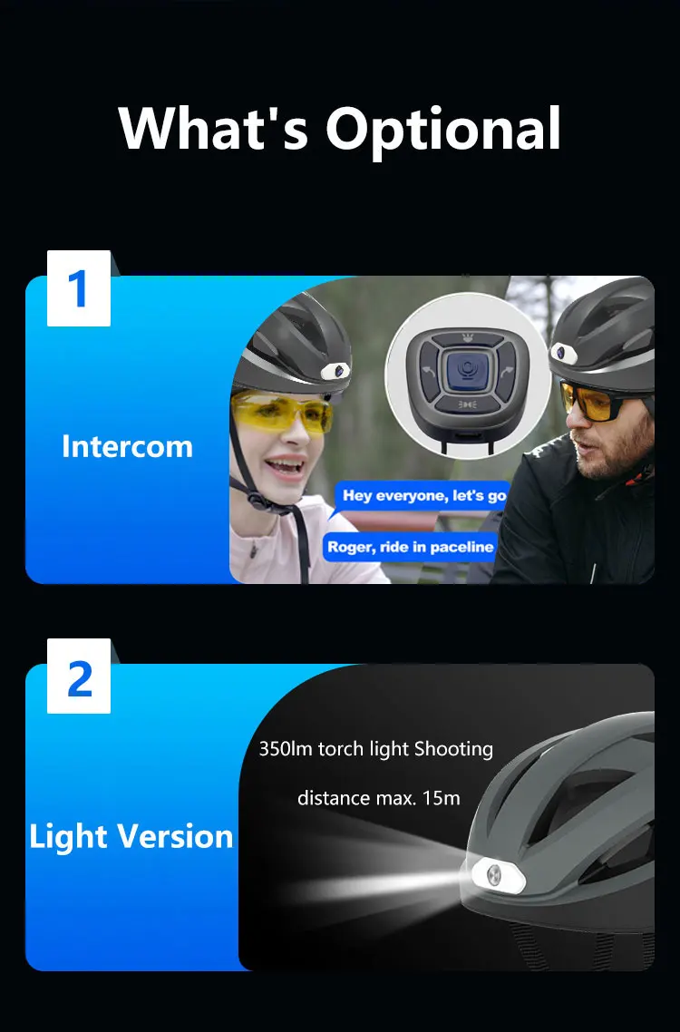 Factory Direct Smart Helmet with 1080P 4K Video Recorder Camera Plastic ...
