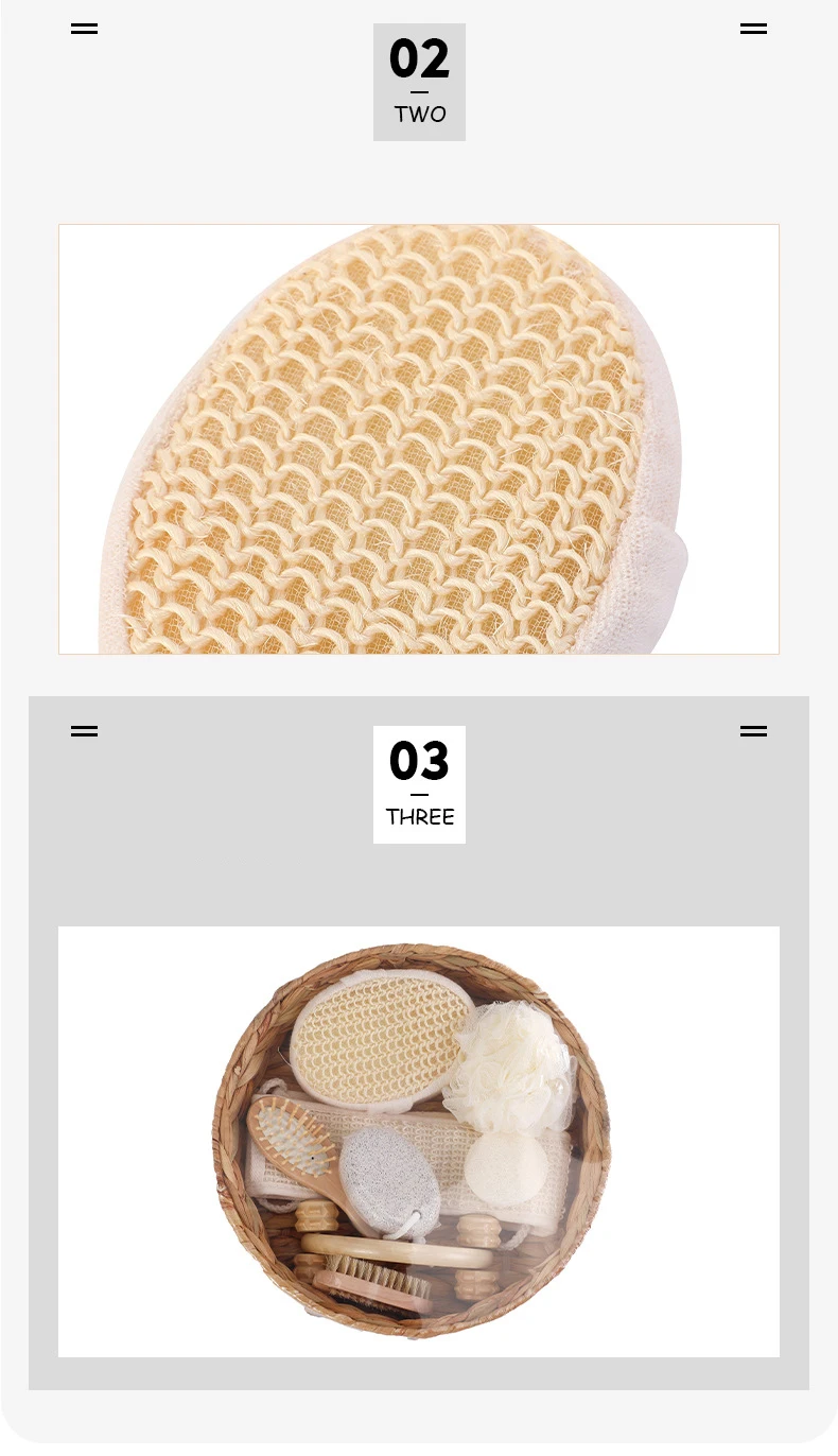 Vegan Bathing Set Includes Washing and Body Cleaning Tools Comes in ...