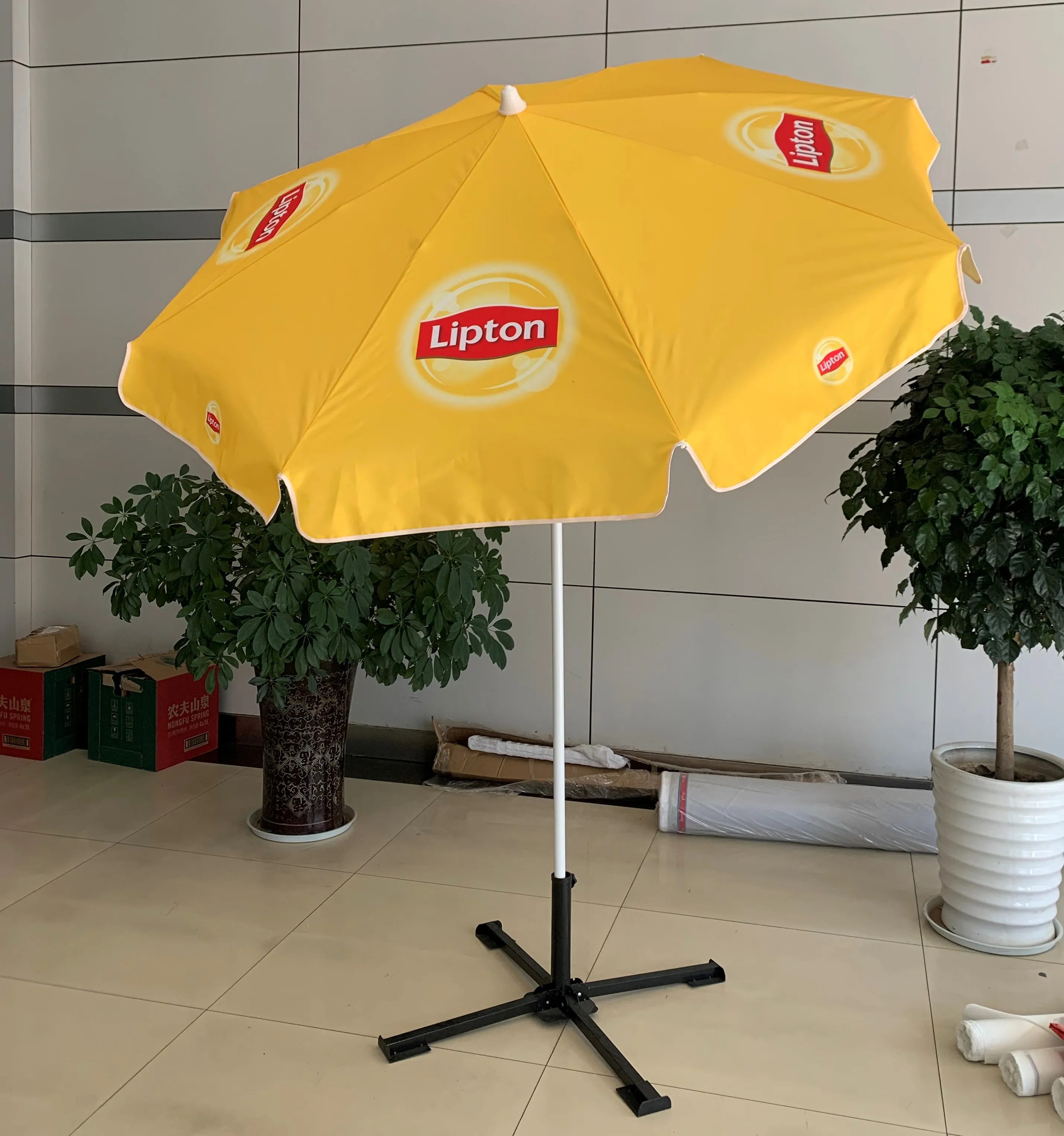 Outdoor RPET Umbrella UV Parasol - Customized Branded Parasol