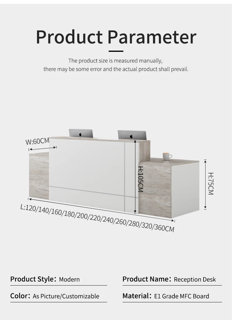 Customized Oem Odm Modern Design Office Building Lobby Counter Table ...
