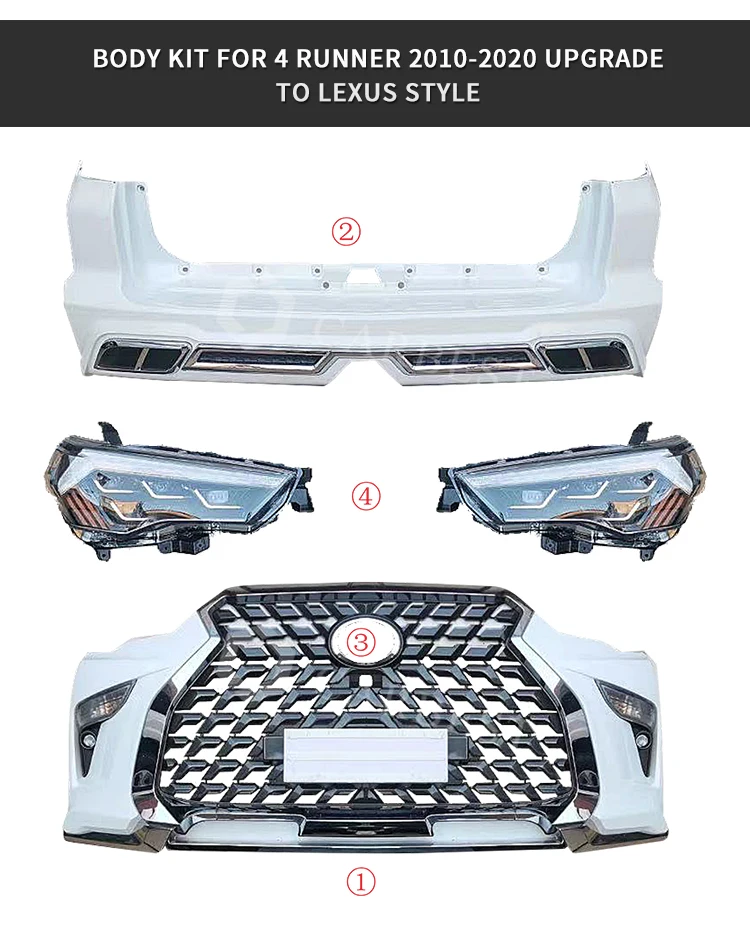 Car Spare Parts Body Kit for TOYOTA 4 Runner 2010-2020 Upgrade to LX ...