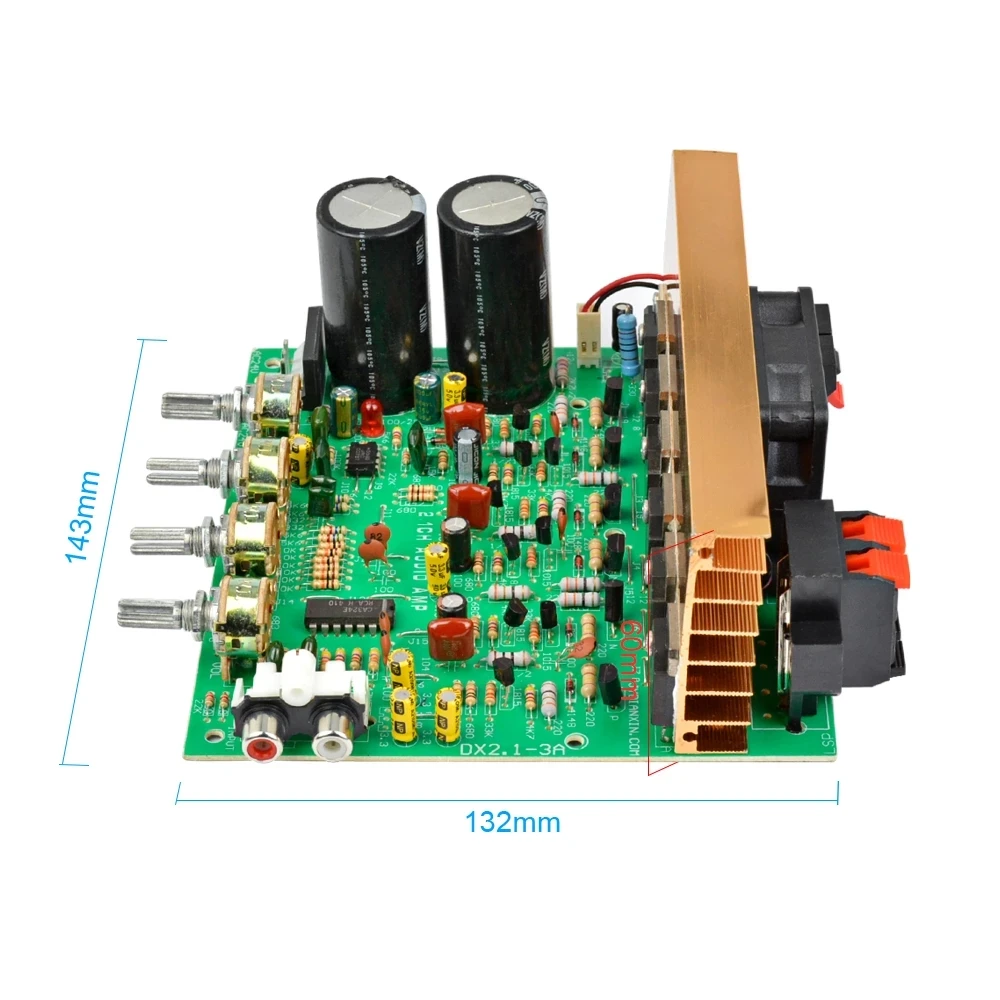 2.1 Channel 240w High Power Subwoofer Amplifier Board Amp Dual Ac18-24v ...