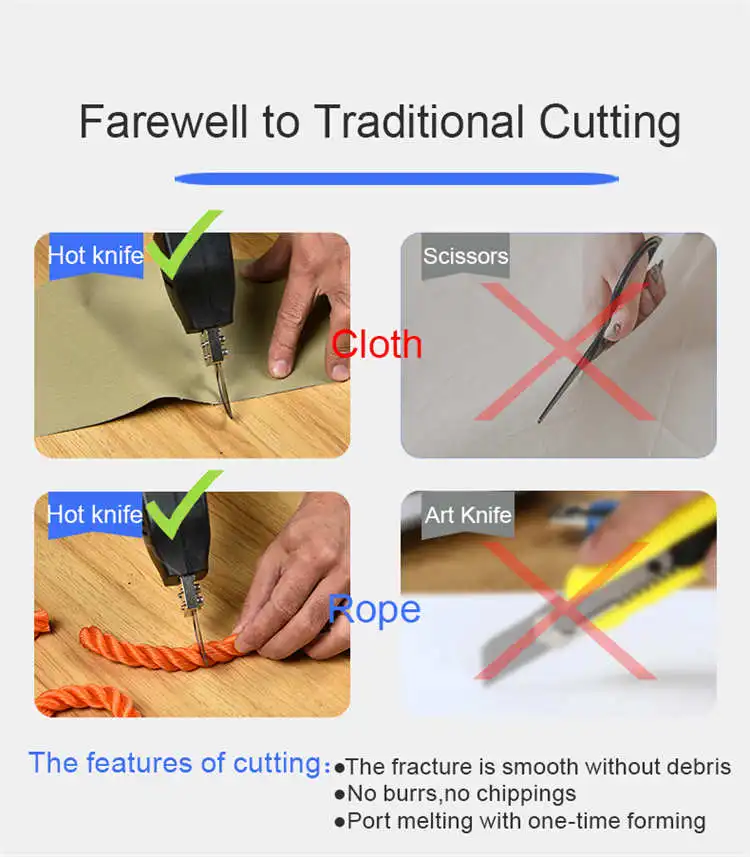 80W Portable Hot Knife Cutter for Fabrics & Leather