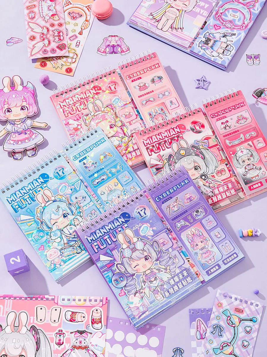 Simno Dress Up Sticker Gift Set Princess Diy Sticker Material Set Girl ...