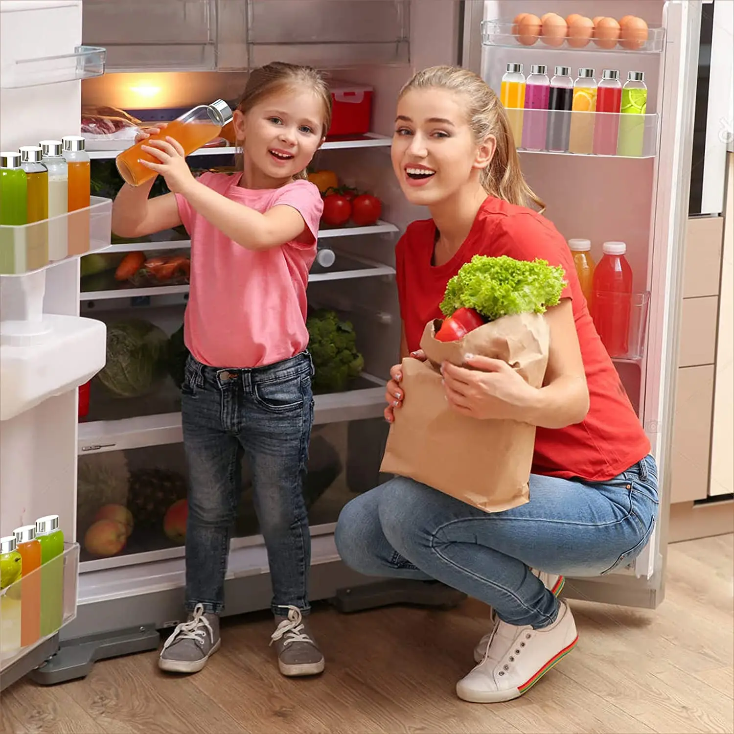 24oz Glass Water Storage Containers - Reusable & Durable