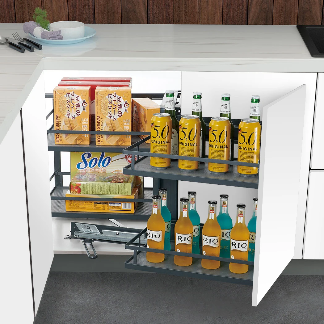 Multi Purpose Kitchen Storage Baskets - Soft Close Pull Out