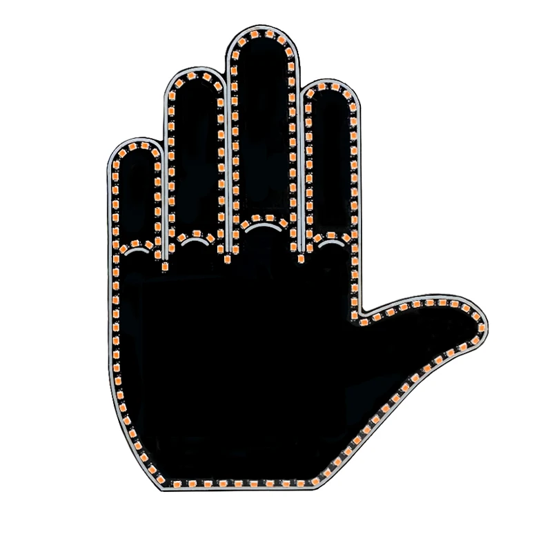 Hand Gesture Light Rgb Color Car Back Window Finger Rage Signs Light ...