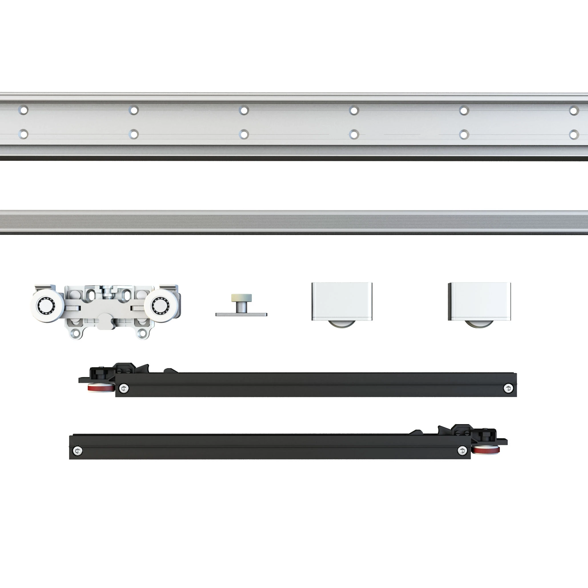 Concealed Wall Mount Hidden Track Ghost Door Sliding System for Wooden ...