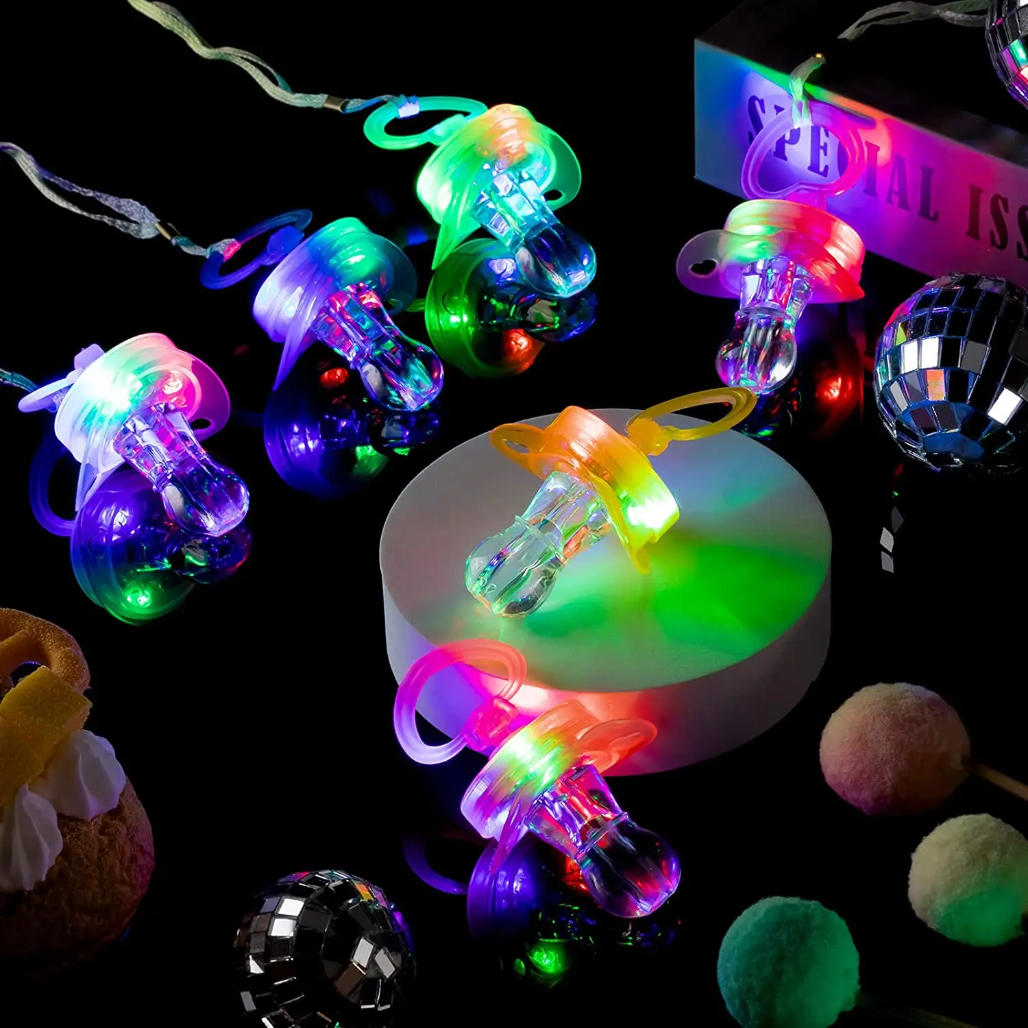 Wholesale Colorful Flashing Led Pacifier Party Favor Novelty Funny ...