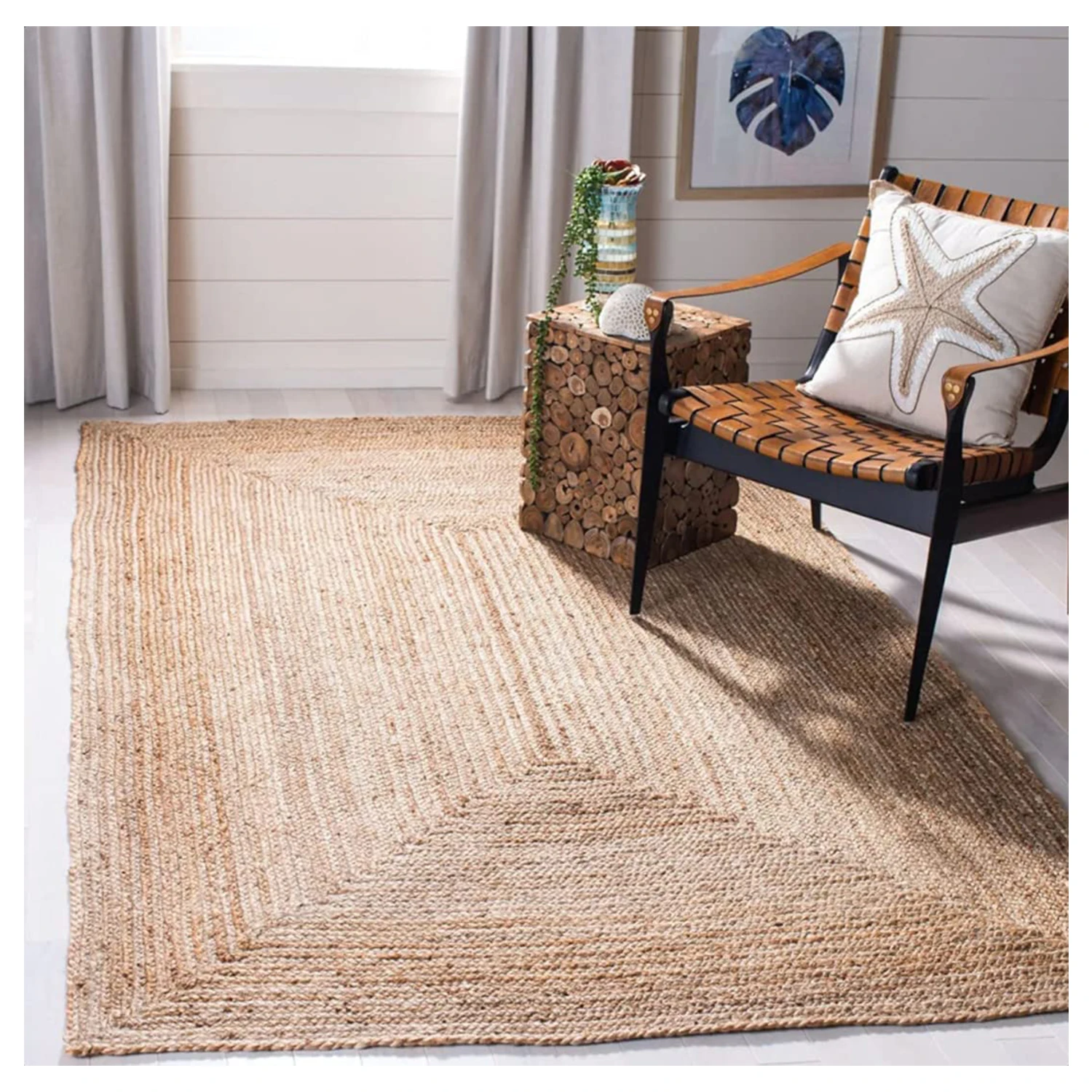 China Superior Hand Woven Natural Fiber Reversible Living Room Carpets ...