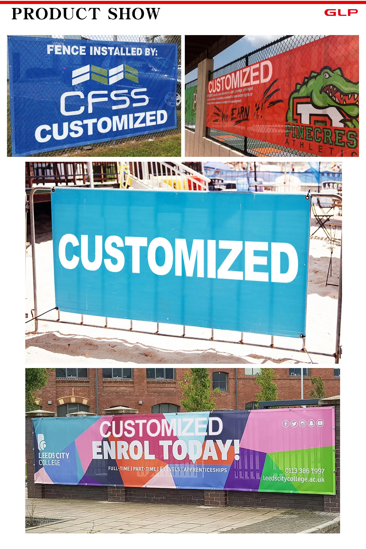 Custom Design Printing Fence Hanging Mesh Banner Custom Mesh Banner ...