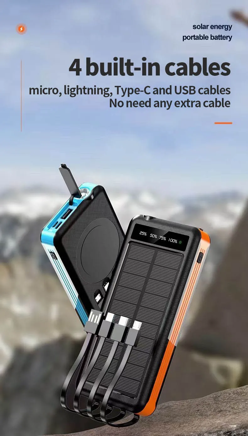 Solar Panel Wireless Powerbank Energy 10000mah Yelomin Customized ...