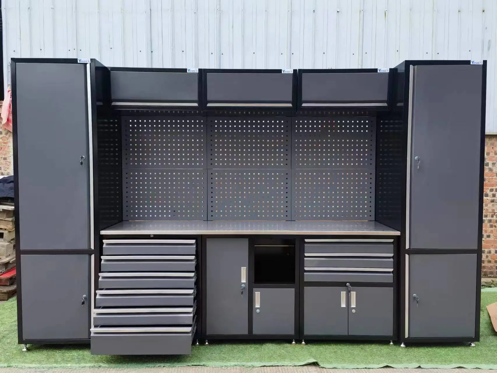 Heavy Duty Garage Cabinets Storage Workbench Workstation Workshop ...