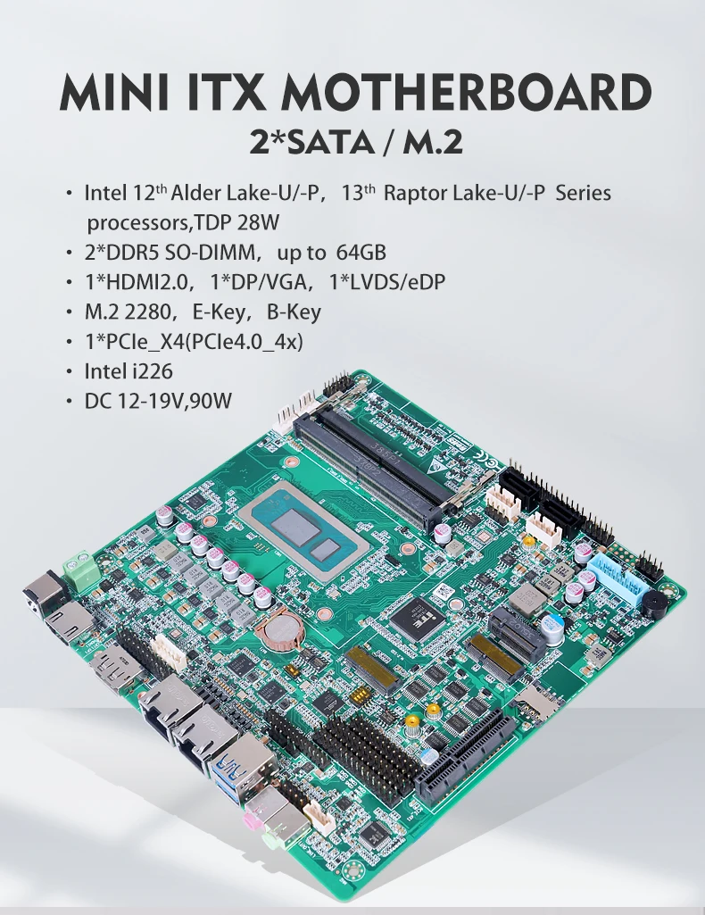 Zunsia Industrial Mini Itx Motherboard Intel 12th Gen Alder Lake-u Core ...