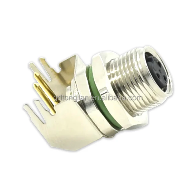 Factory M5 M8 M12 M16 M23 Waterproof Solder Pcb Panel Mount Socket Male ...