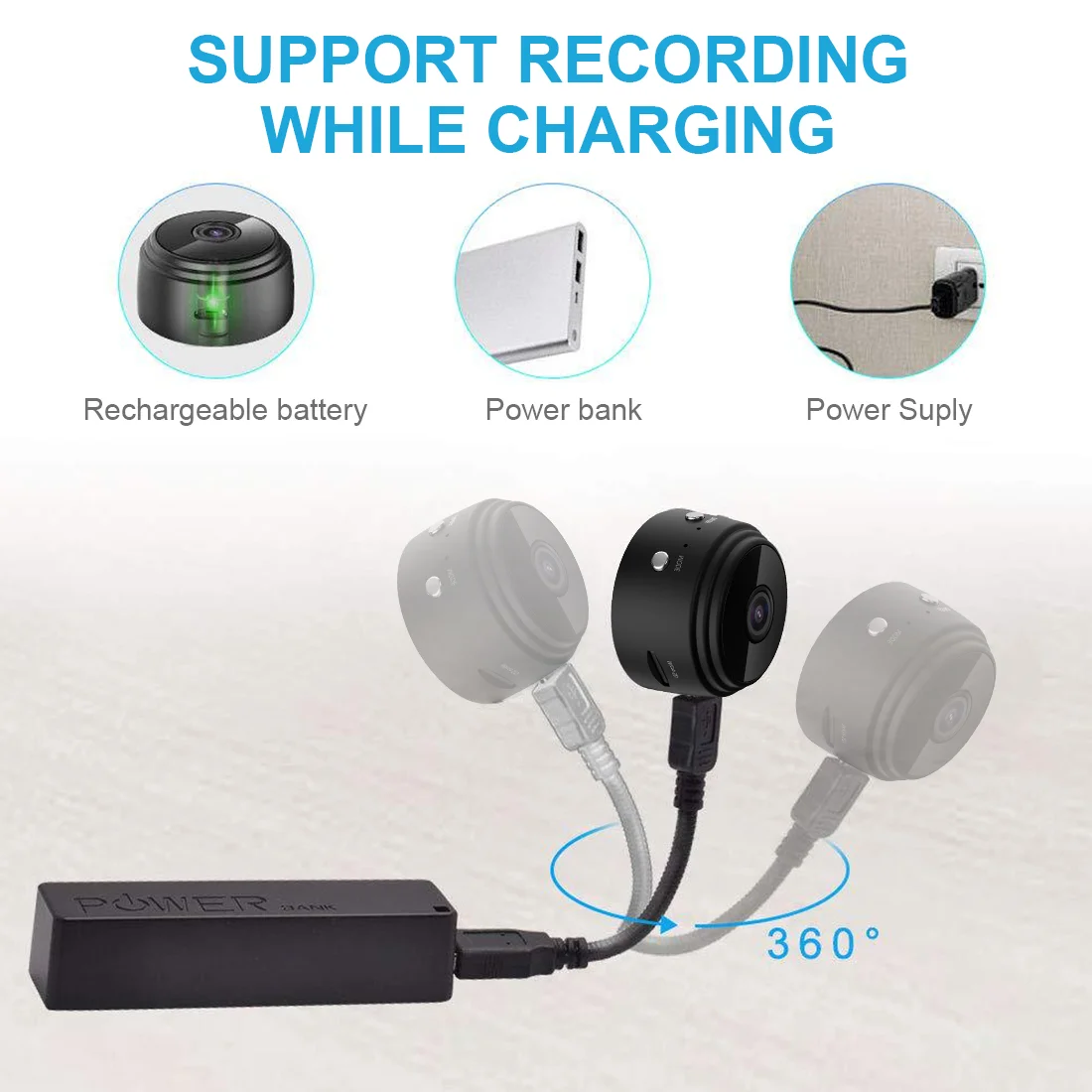 A9 Micro Card Storage Mini Wifi Camera HD 1080P