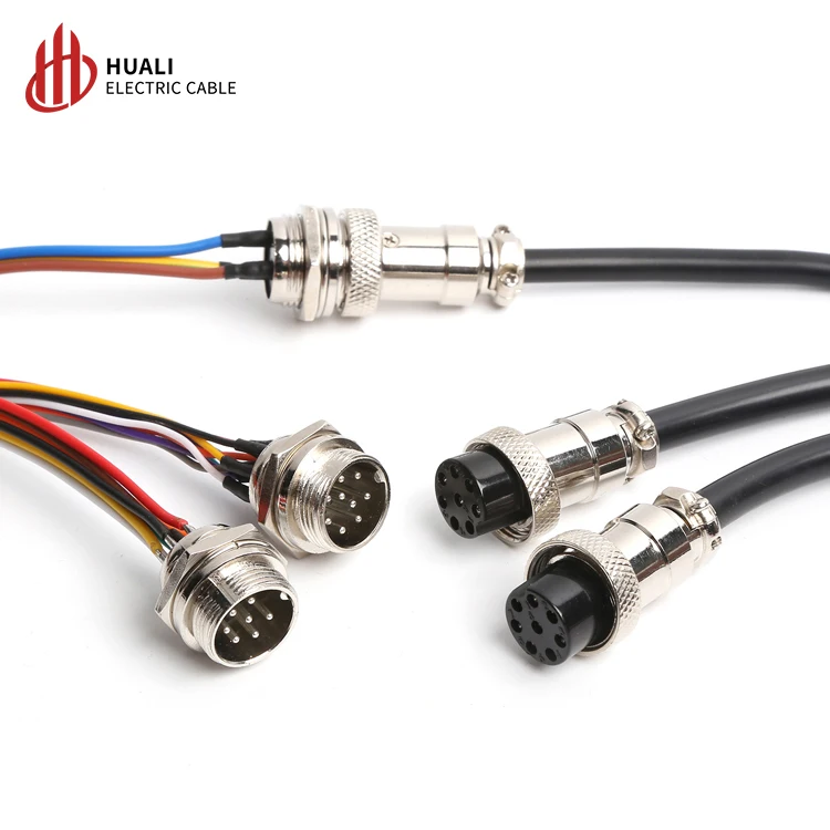 Gx16 With Wire Connector 2 4 5-core Dual Head Female Connector Gx16 ...