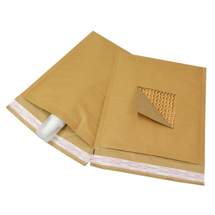 Custom 100% Compostable Honeycomb Padded Kraft Paper Express Envelope ...