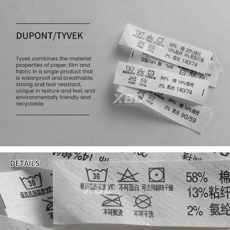Custom Brand Logo Tags - Durable and Printed Care Labels