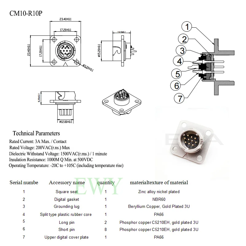 编码器插头连接器mr-j3scns Cm10-sp10s Cm10-sp2s 10针2针伺服电机mr-bkcns1 Ddk Cm10-ap10s Cm10-ap2s Cm10-r2p 10p ...