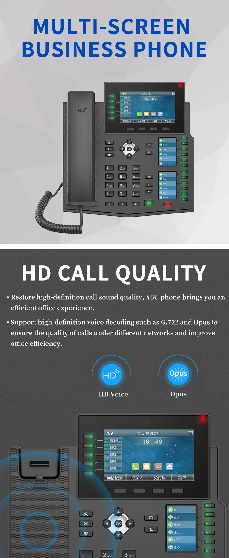 Wifi Ip Phones Conference Touch Screen Sip Voip Desktop Phone - Buy Sip ...