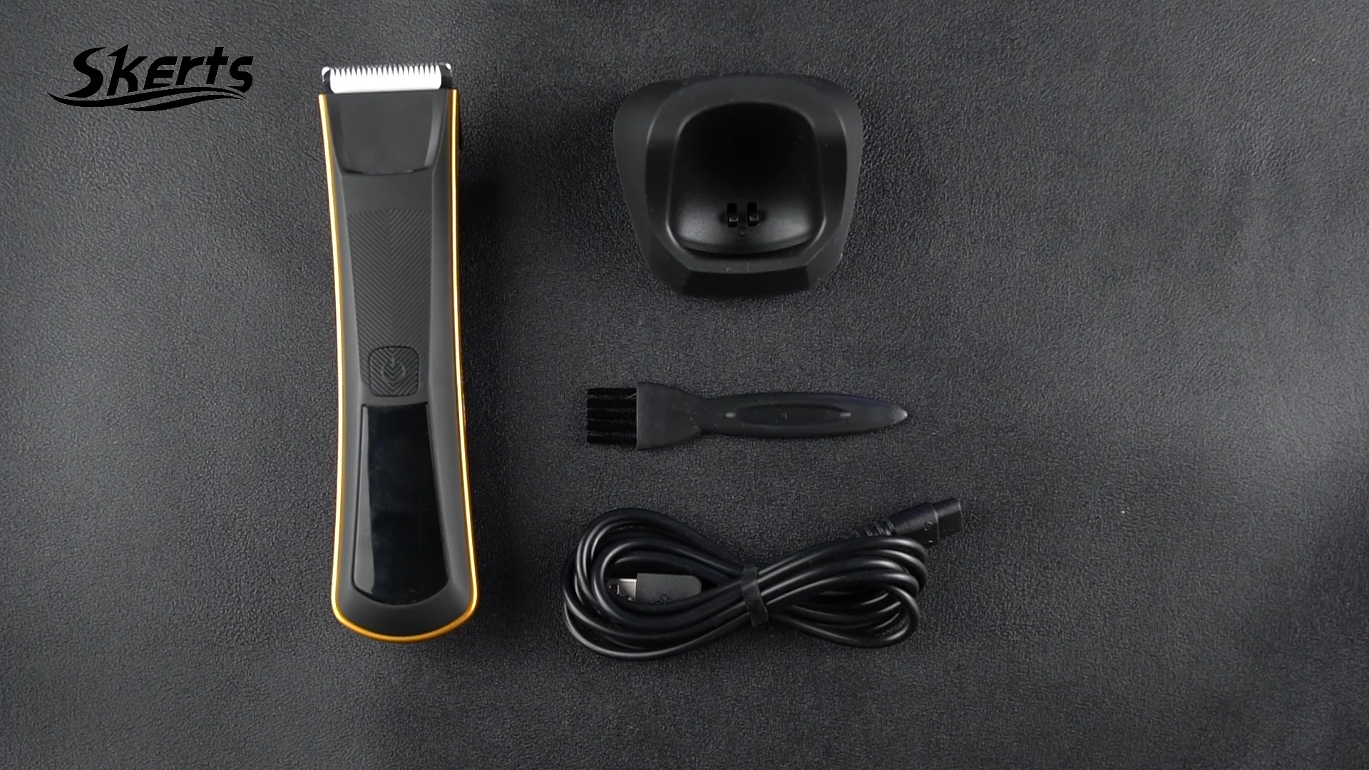Oem New Safe Ceramic Blade Waterproof Cutting Clipper Black Led Barber ...