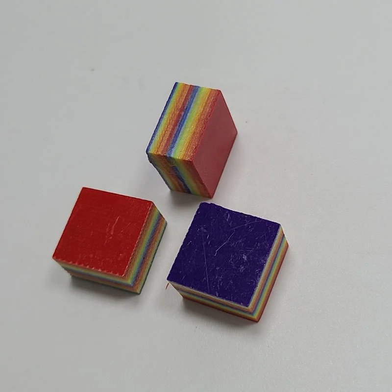Xmlivet Micarta Cue Tips - Rainbow Square Shape 14.5mm