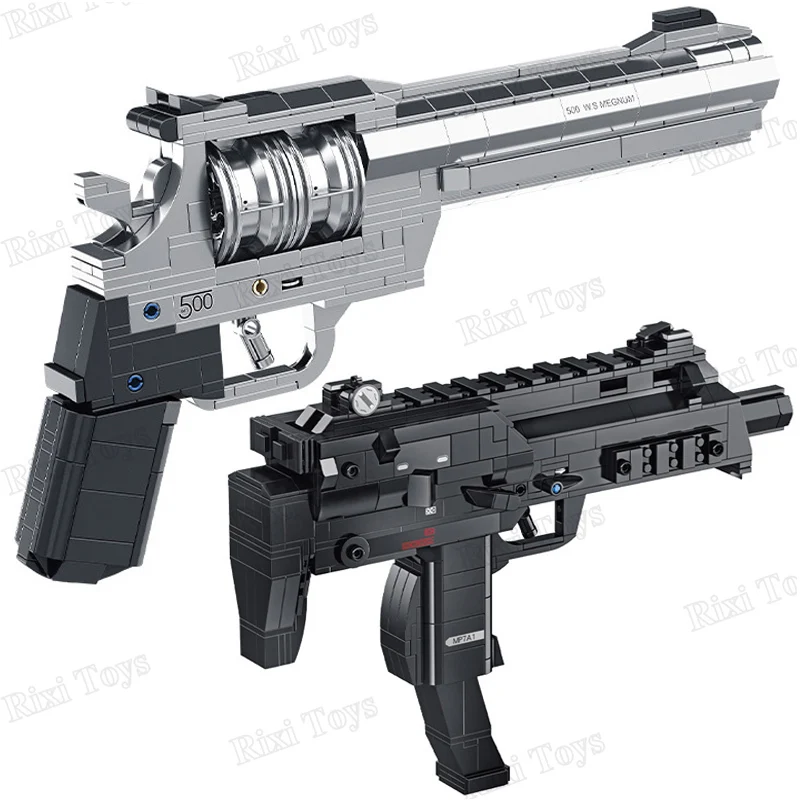 Panlos New Military M500 Revolver Pistol Kits M10 Mp7 Submachine Gun ...