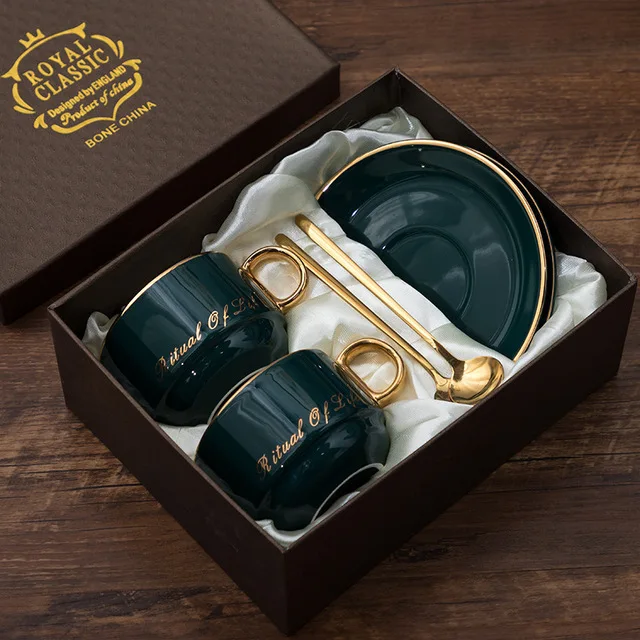 Luxury Ceramic Coffee Cup And Saucer Afternoon Tea Set With Gift Box ...
