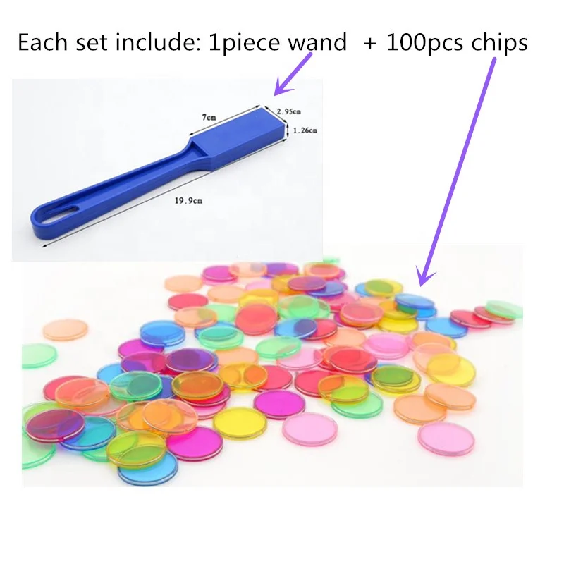 Montessori Educational Toys Magnetic Wand And Chips - Buy Magnetic ...