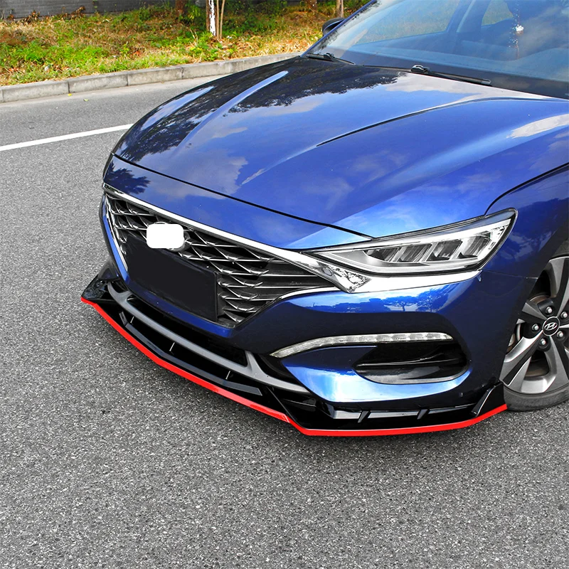 Car Body Kit Adjustable Universal Bright and Matte Black Front Bumper ...