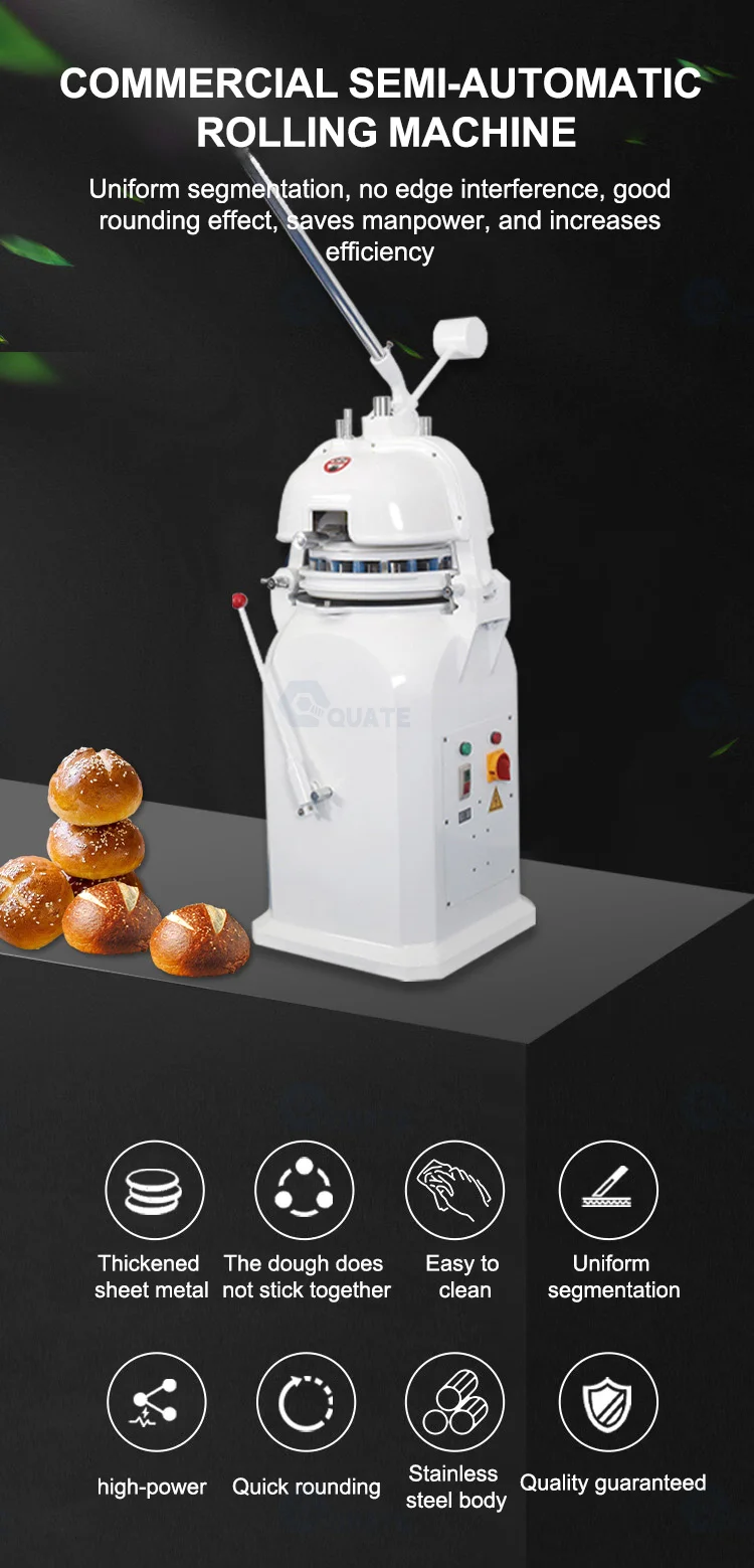 Automatic Round Dough Divider and Portioner Machine Bun Rounder for ...