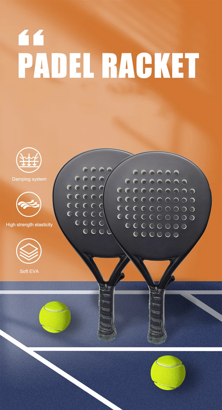 Procircle Padel Racket 12k Carbon Fiber Surface With Eva Memory Flex ...