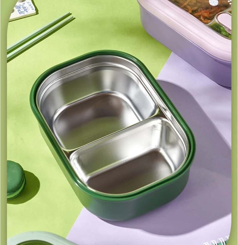 Bento Lunch Box for Kids Bpa Free Stainless Steel 1000ML Lunchbox ...
