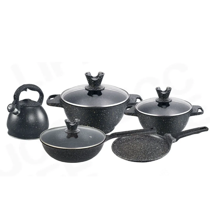 High Quality 8pcs Granite Casserole Die Cast Casserole Cookware Set ...