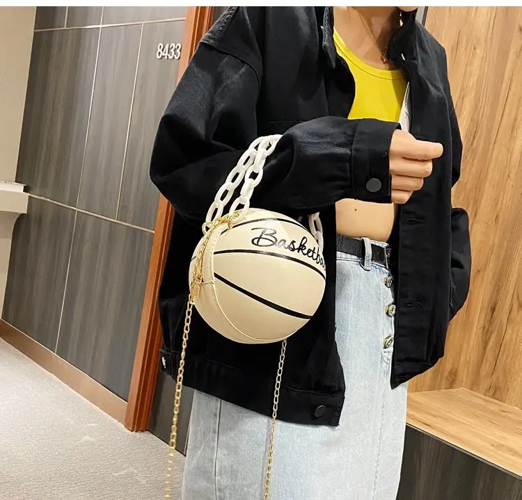 Personalized Round Ball Bag Chain Basketball Crossbody Bag - Buy ...