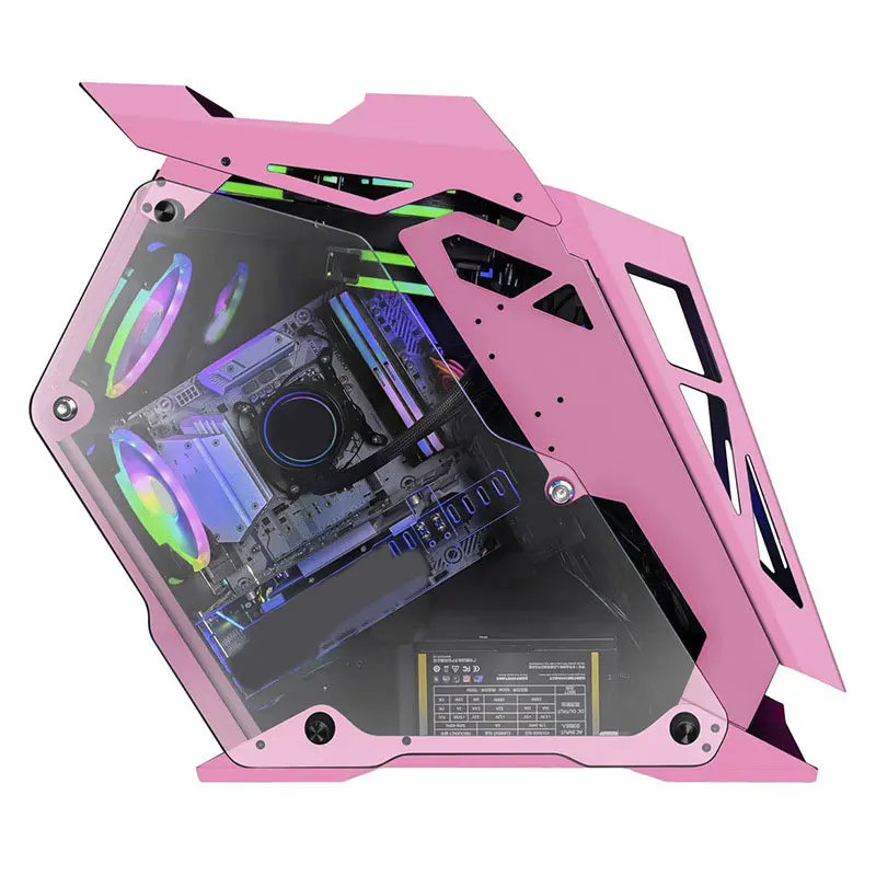 Mid Tower Pc Computer Case Rgb Tower Microatx Humanized Multimedia ...