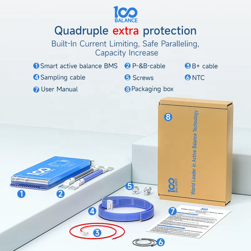 Lfp Smart Bms With Built-in 1a Active Balancer Electric Vehicle E-bike ...