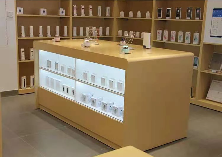 Cell Phone Shop Display Table Wooden Mobile Phone Shop Display Table ...