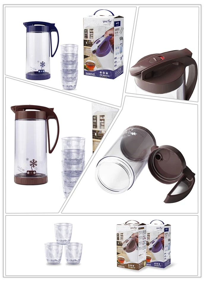 Plastic Pitcher Set With 4 Matching Tumblers Perfect Kitchenware Gift ...