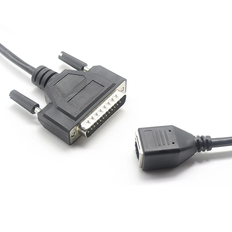 Db25 To Rj45 8p8c Ethernet Male To Female Extention Adapter Converter ...