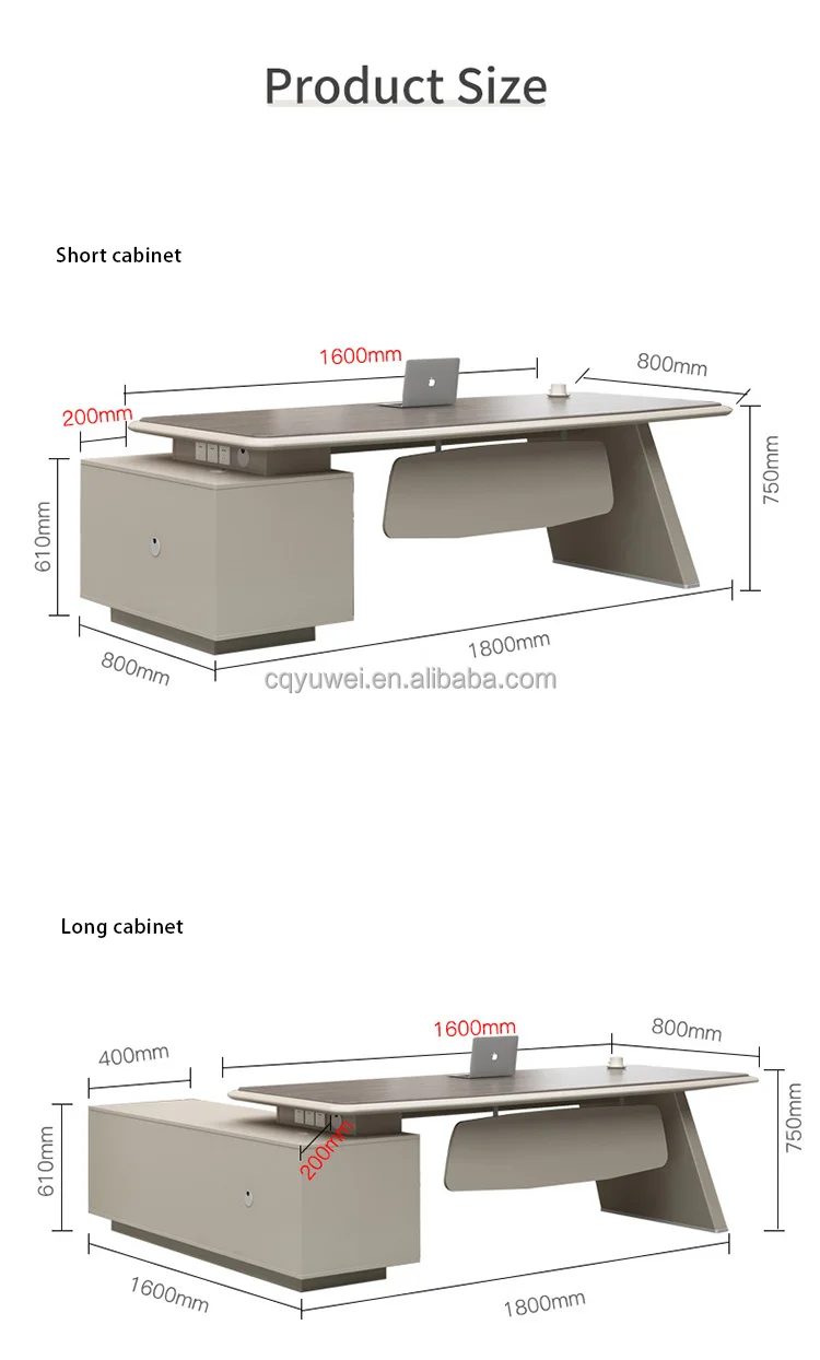 Modern E1 MFC Modular Office Table with Metal Wood Executive Desk ...