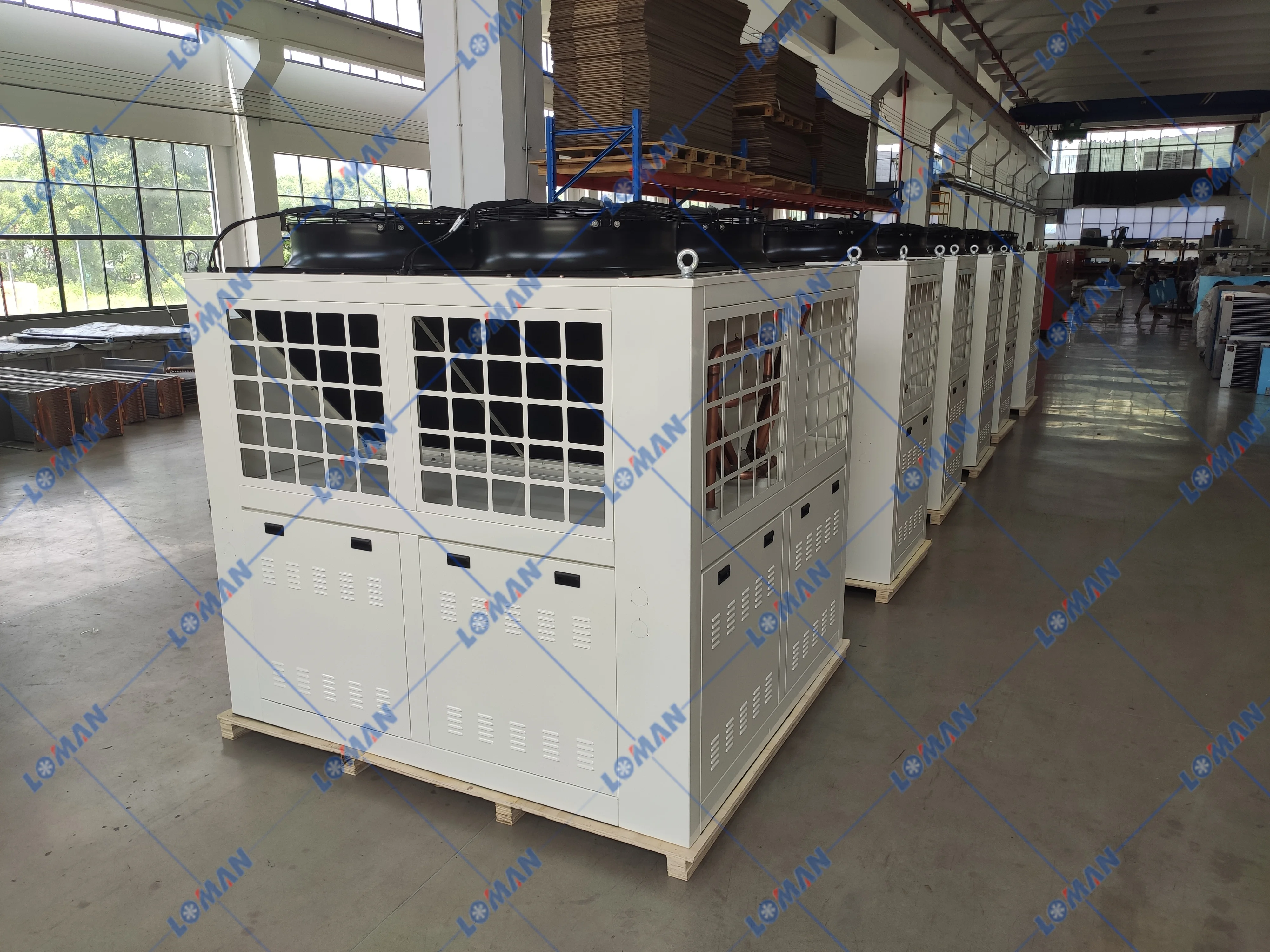 Loman Refrigeration Air Cooled Fin Type Tube And Fin Copper Condenser For Cold Room - Buy ...