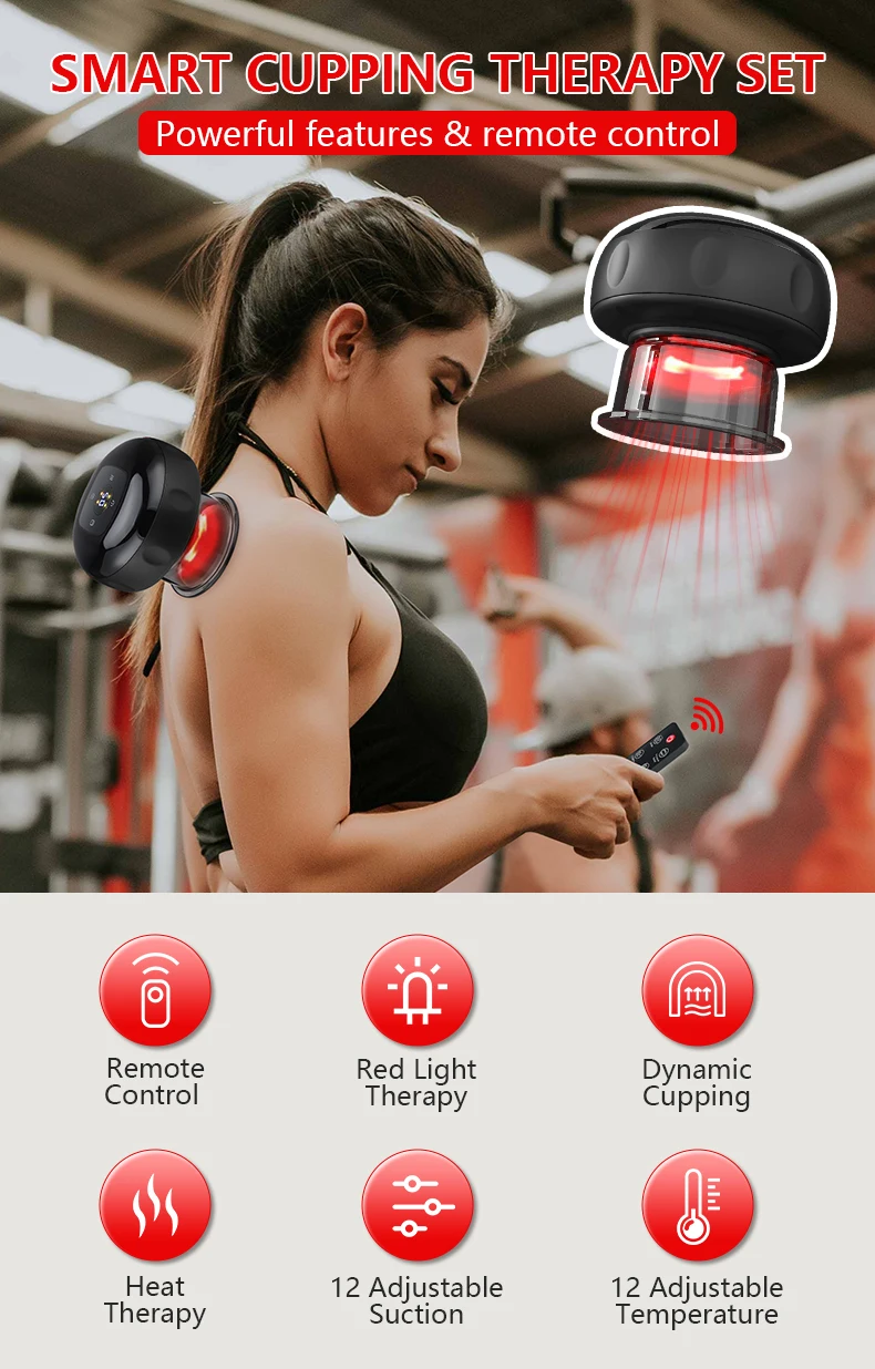 Trending Products 2023 New Arrivals Remote Control Cupping Kit Red ...
