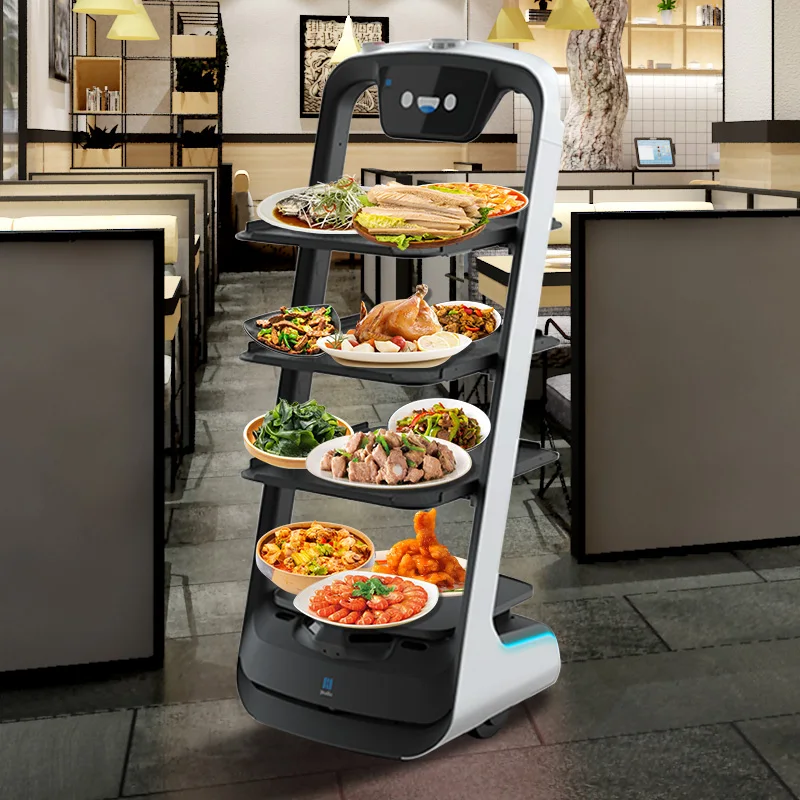 2024 Intelligent Food Delivery Robot Restaurant Automatic Food Delivery ...