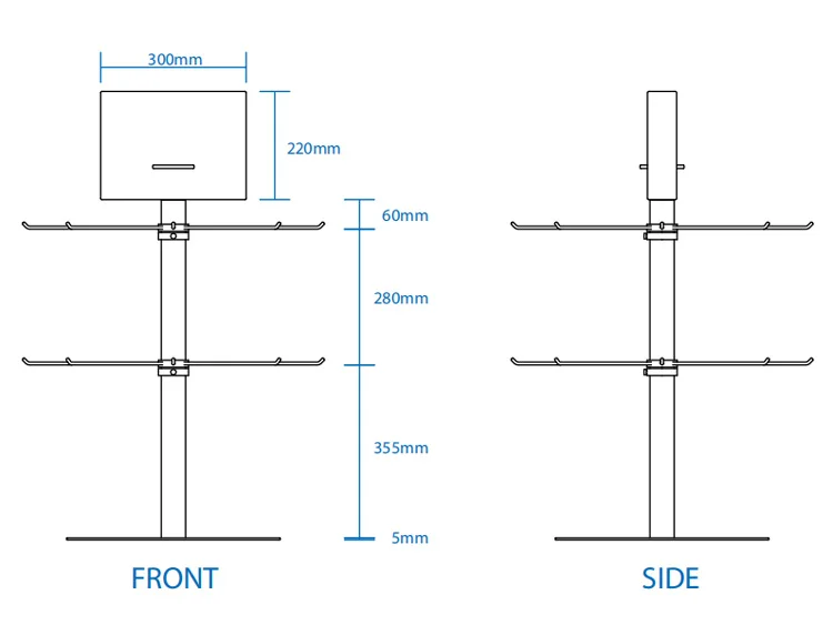 Custom White Slatwall Display Stand for Fashion Jewellery Accessories ...
