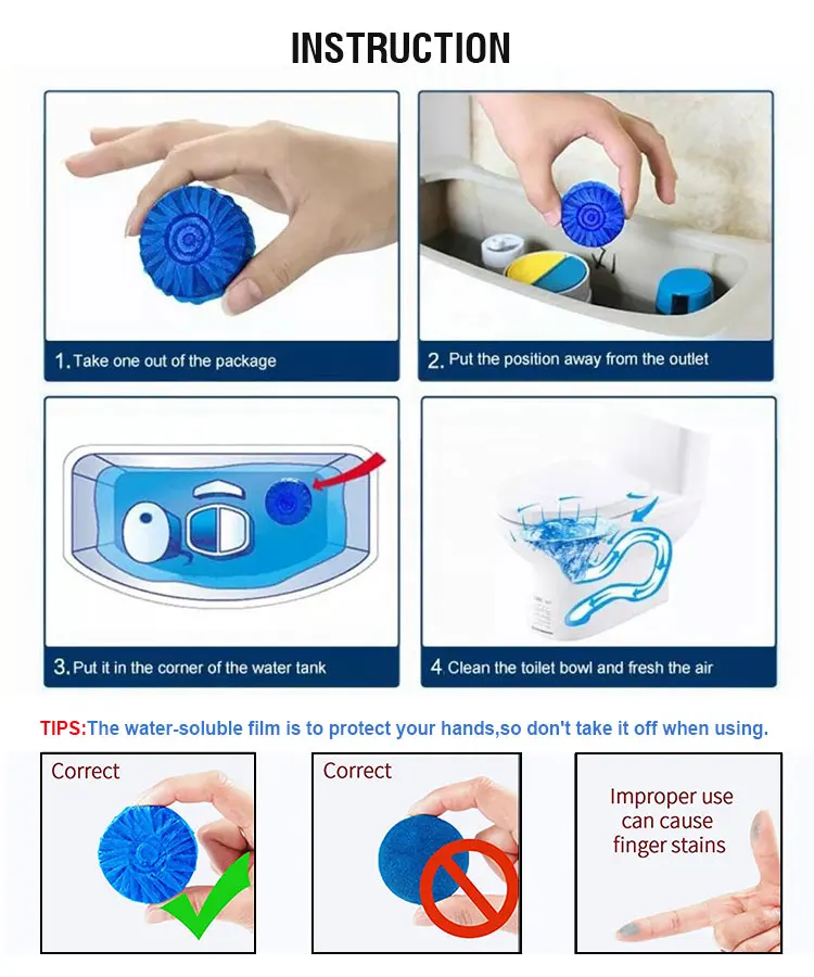 Bulk Oem Eco-friendly Toilet Bowl Block Deep Cleaning Deodorant ...